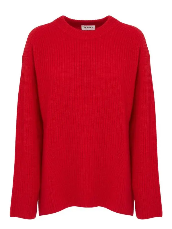 P.a.r.o.s.h Long-sleeved Knitted Sweater - Red