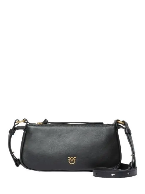 Pinko Half Moon Baguette Mini Vitello Morbido - Black
