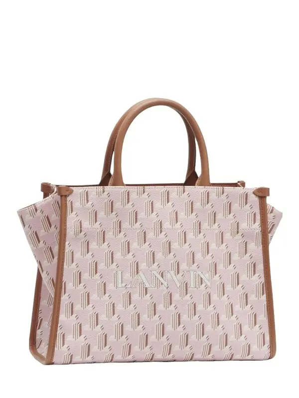 LANVIN Logo Print Tote Bag - Nude