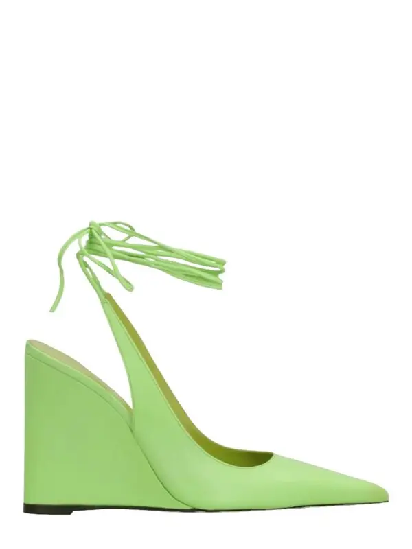 By Far Vaughn Wedge Pumps With Tie Fastening - Green