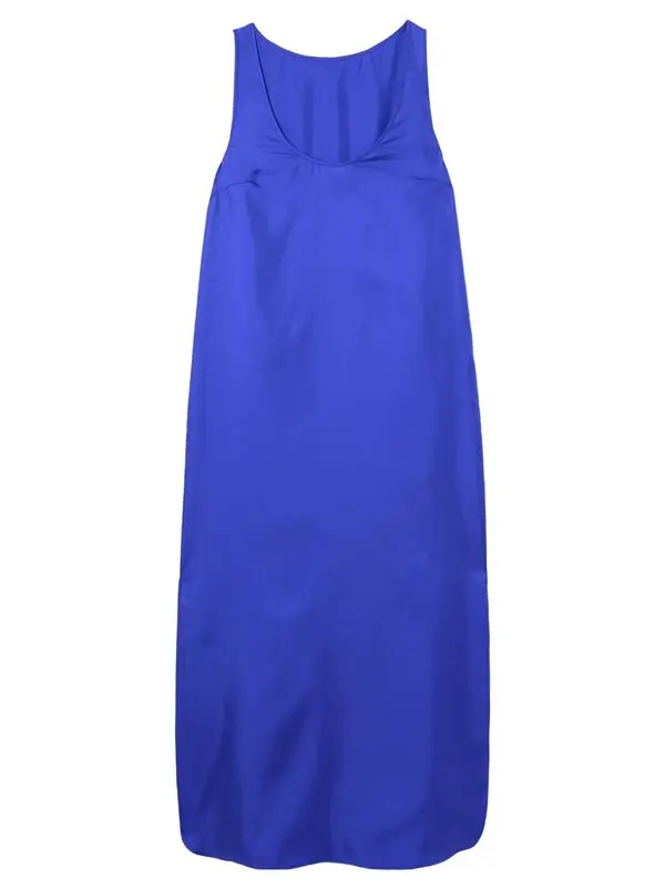 Loulou De Saison Scoop-neck Side-vent Maxi Dress - Blue