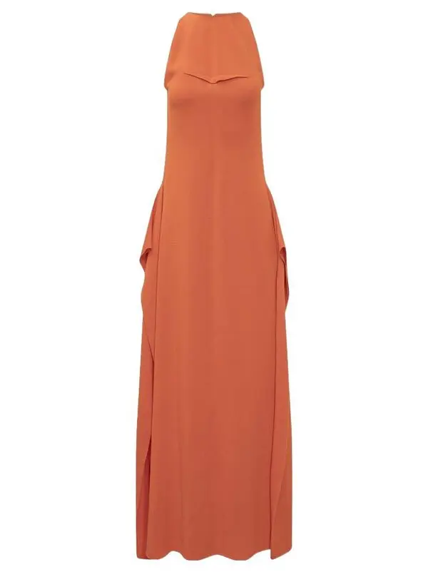 LANVIN Sleeveless Maxi Dress With Side Slits - Orange