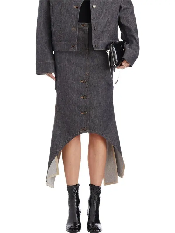 COURREGES Belted Skirt - Grey