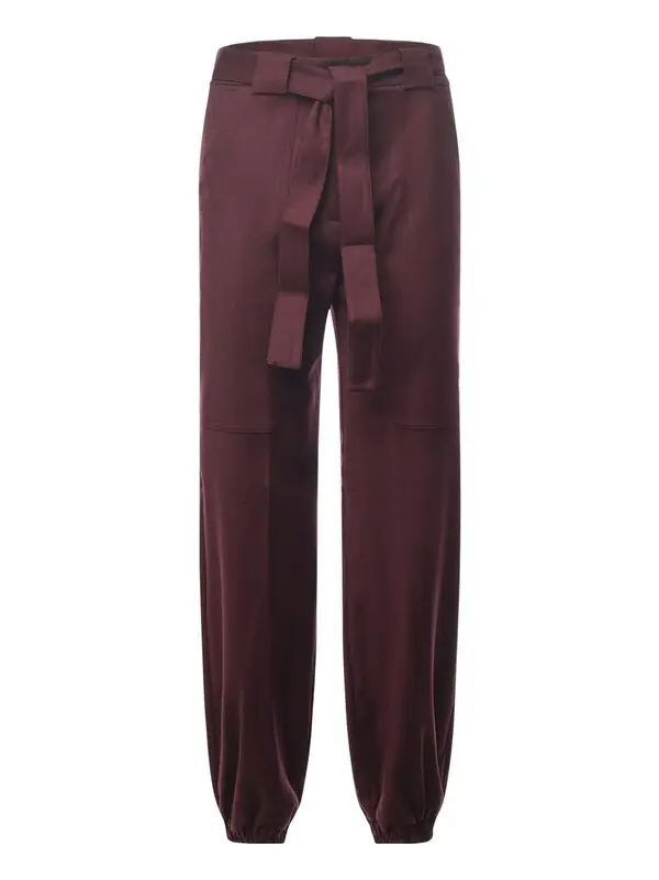 Pinko High-rise Belted Trousers - Red