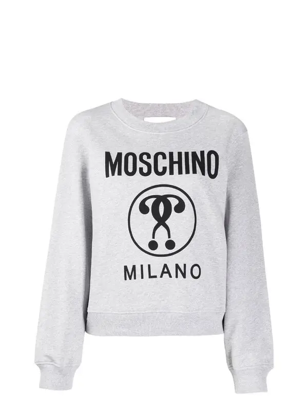 Moschino Double Question Mark Logo Sweatshirt - White