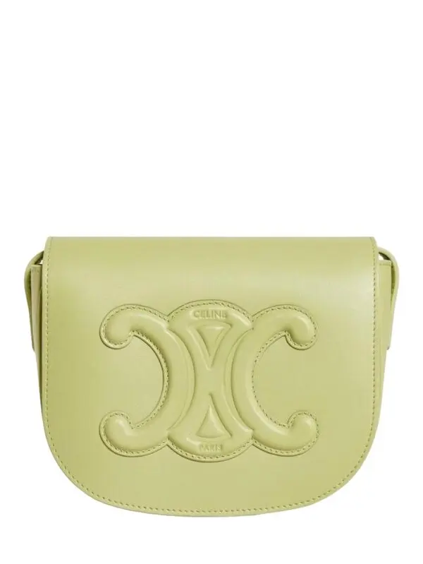 Celine Folco Cuir Triomphe Smooth Calfskin Bag - Green