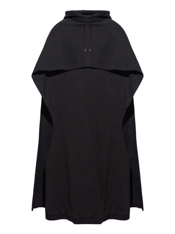 Saint Laurent Drawstring Hooded Cape - Black