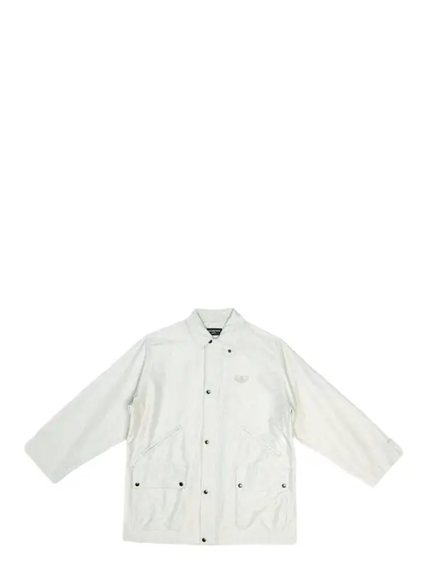 Balenciaga Raglan-sleeve Parka Coat - White