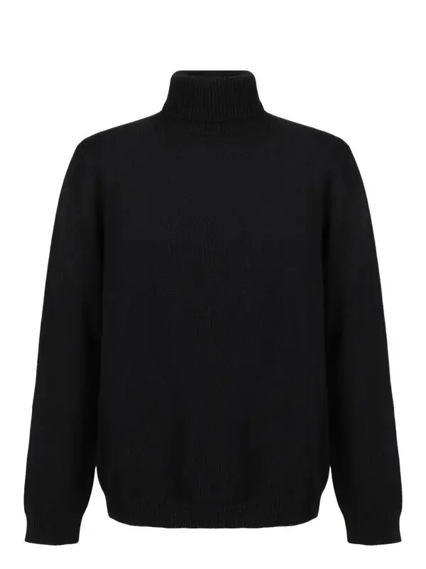 ROBERTO COLLINA High-neck Long-sleeve Sweater - Black