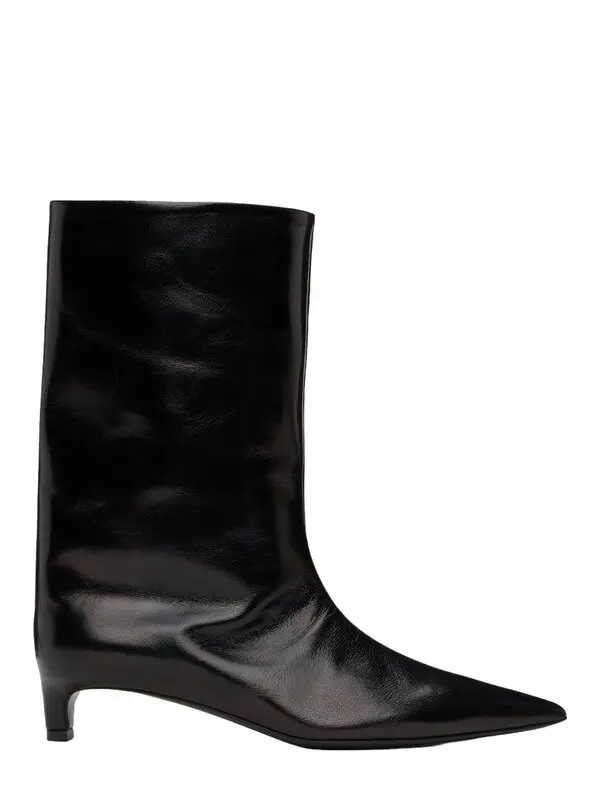 JIL SANDER Pointed Toe Slip-on Boots - Black