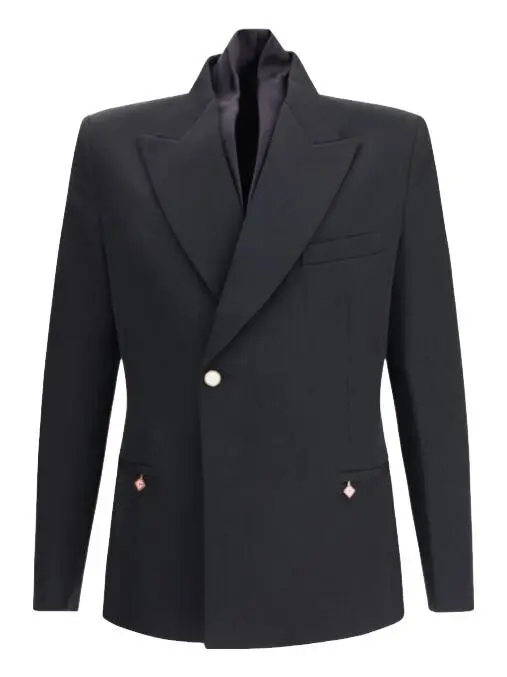 Casablanca Double Breasted Blazer - Black