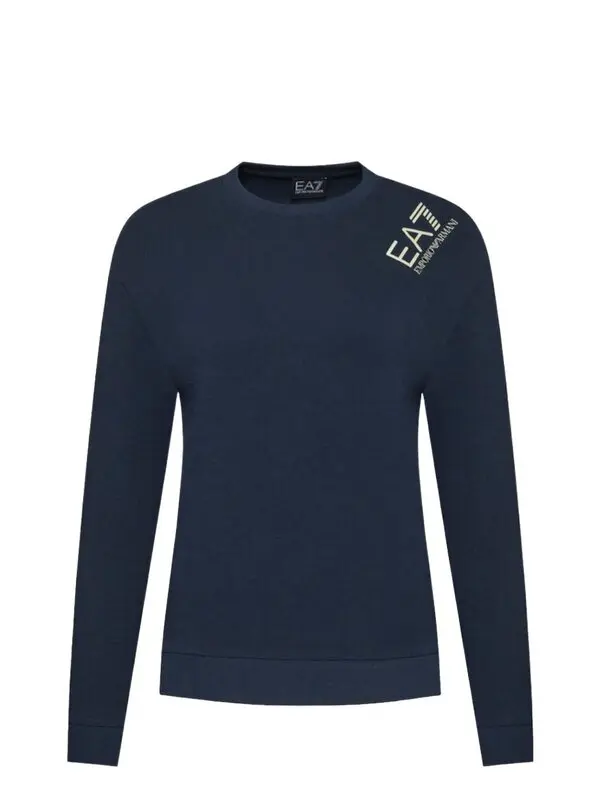 EA7 Logo Detail Crewneck Sweatshirt - Black