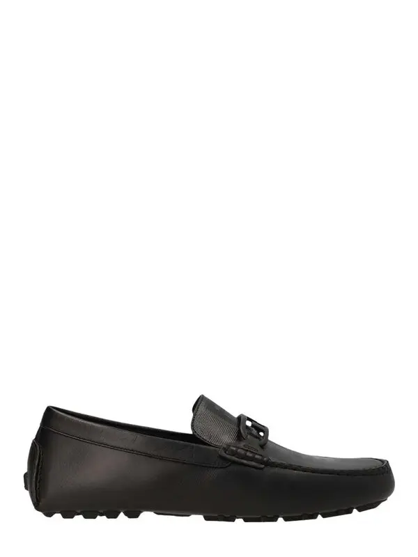 Fendi Shadow Ff Embossed Slip-on Loafers - Black