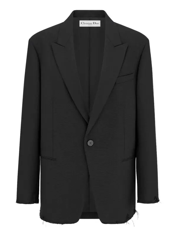 Dior Oversized Blazer With Tassel Detail - Black