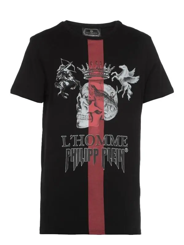 Philipp Plein Logo Printed T-shirt - Black