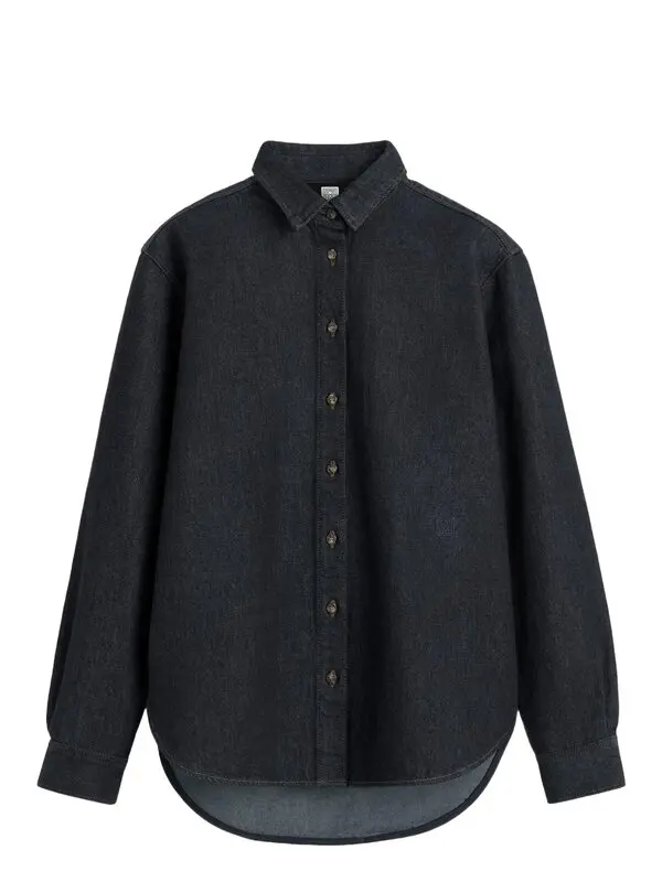 TOTEME Long-sleeved Denim Shirt - Black