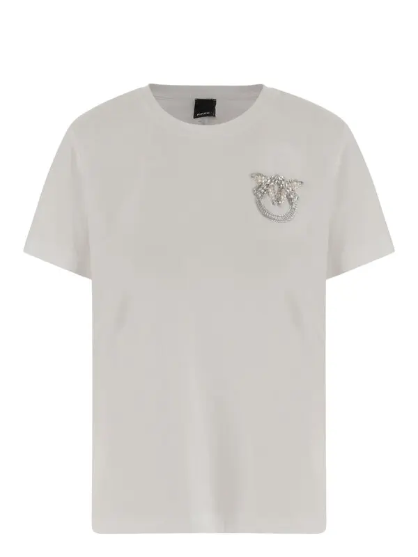 Pinko Jewel-embellished Crewneck T-shirt - White