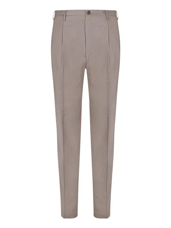 Incotex Tapered Flannel Pants - Beige