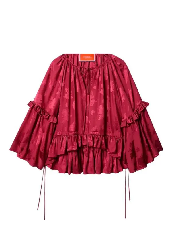 La DoubleJ Boho Blouse - Brick Red