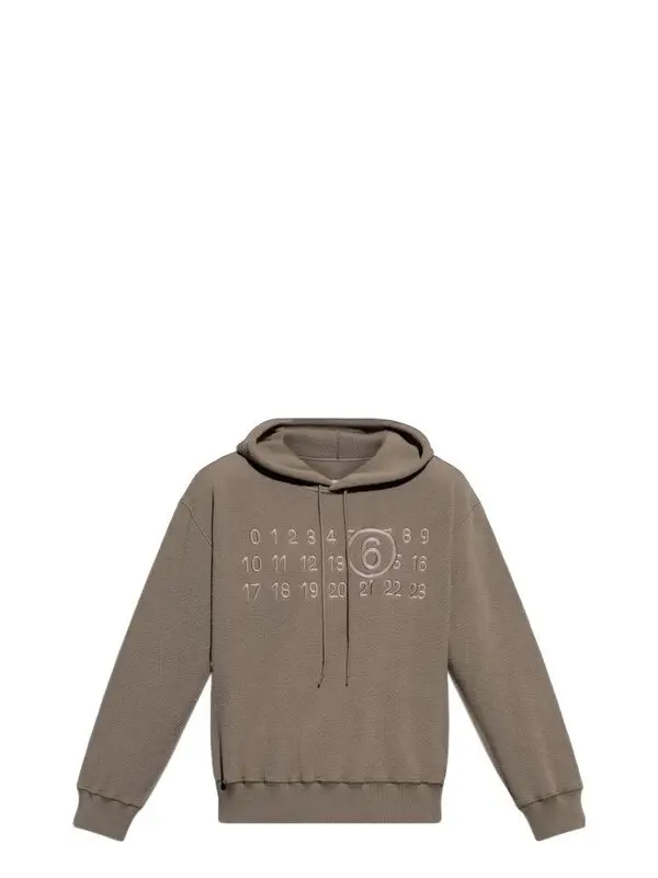 MAISON MARGIELA Numbers Motif Hoodie - Gray