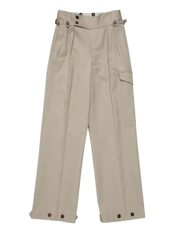 MAISON MARGIELA Buttoned Wide-leg Trousers - Nude