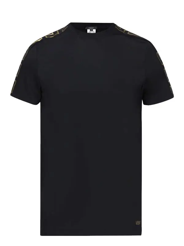 Versace La Greca-print Short-sleeve T-shirt - No