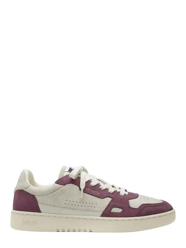 Axel Arigato Dice Lo Paneled Leather & Polyester Sneakers - Light Beige/dark Wine Red