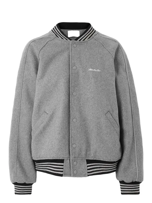 Aimé Leon Dore Long Sleeve Varsity Jacket - Grey