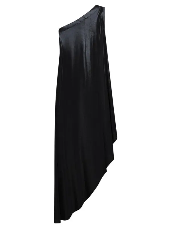 Norma Kamali Asymmetric One-shoulder Dress - Black
