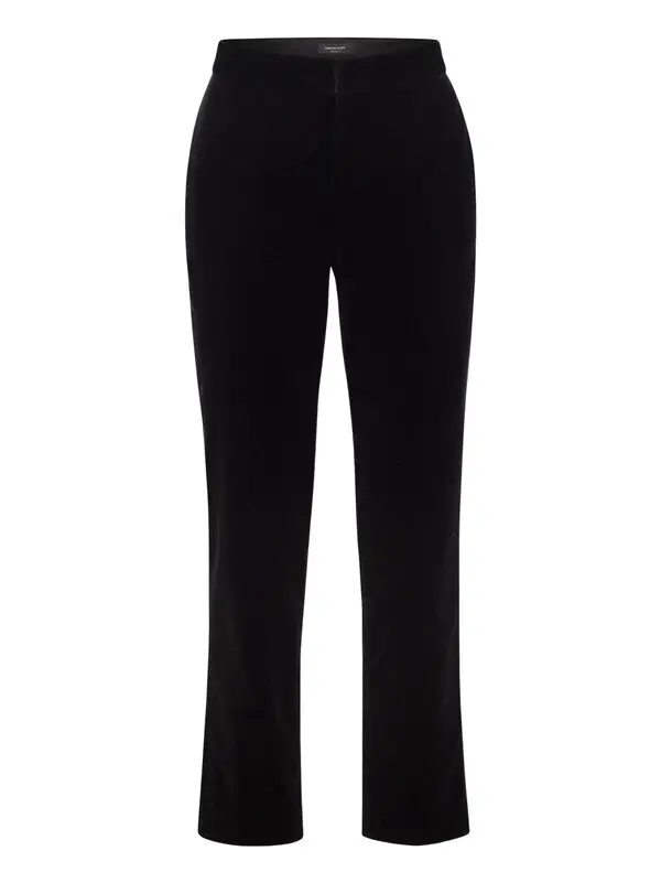 Fabiana Filippi Straight-leg Velvet Trousers - Black
