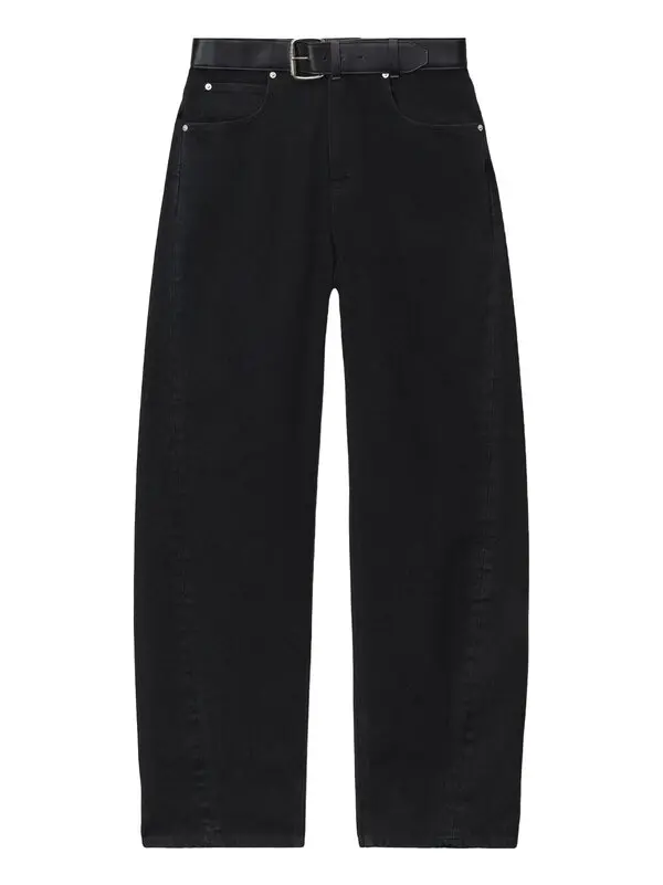 Alexander Wang Belted Wide-leg Jeans - Black
