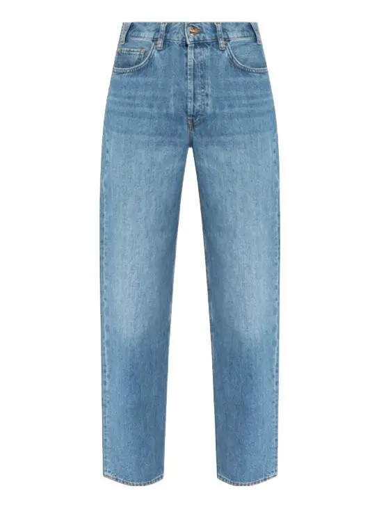 ANINE BING Belt-loop Straight-leg Jeans - Blue