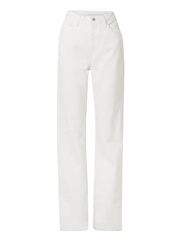 NILI LOTAN Mitchell High Waist Denim Trousers - White