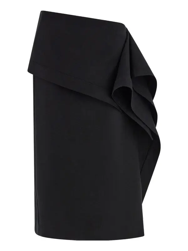 FERRAGAMO Asymmetrical Peplum Skirt - Black