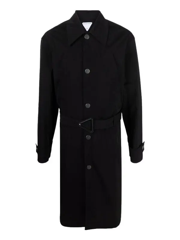 Bottega Veneta Single-breasted Trench Coat - Black
