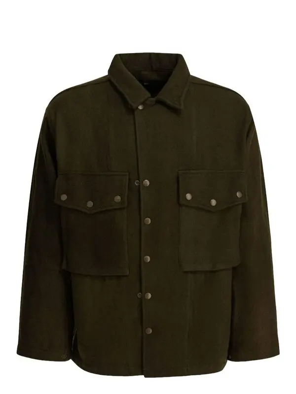 Needles Buttoned Overshirt Jacket - Olive