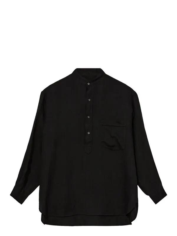COMOLI Long-sleeved Shirt - Black