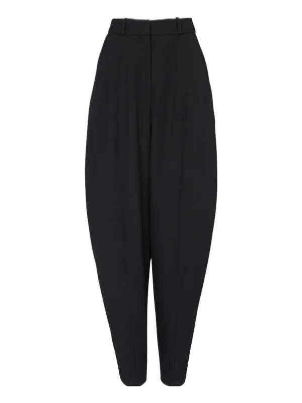 Balmain High Waist Baggy Trousers - Black
