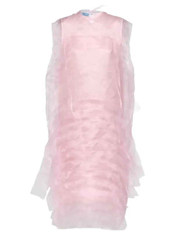 Prada Sleeveless Technical Voile Dress - Pink