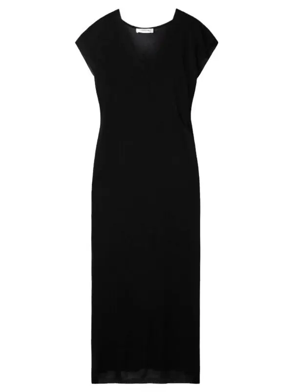 THE FRANKIE SHOP Mysia Knitted Maxi Dress - Black