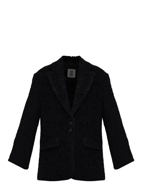 BY MALENE BIRGER Textured Button Blazer - Black