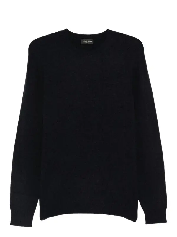 ROBERTO COLLINA Crew Neck Long-sleeve Sweater - Black