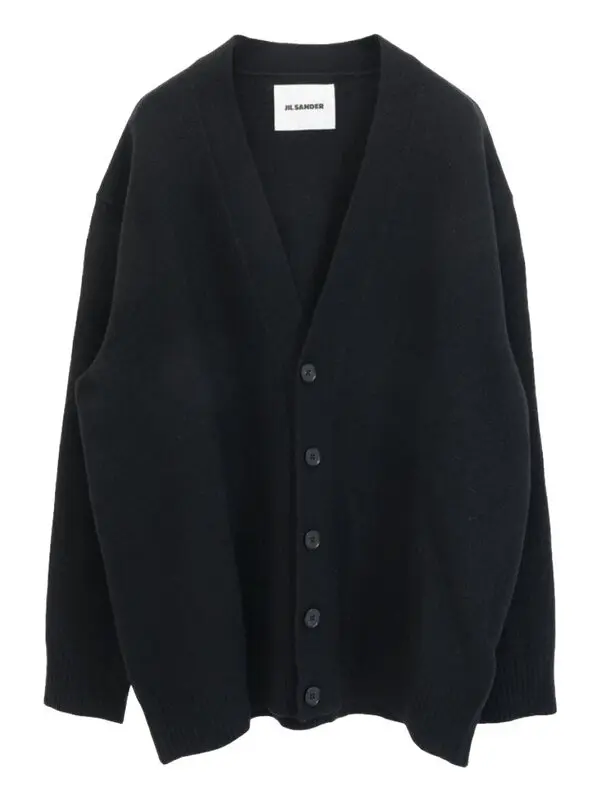 JIL SANDER V-neck Button-down Cardigan - Black