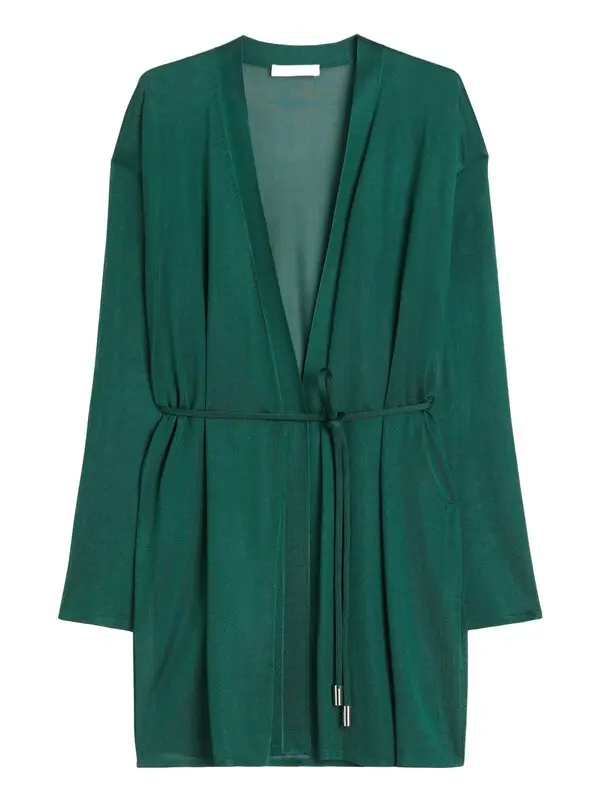 Max Mara Viscose Yarn Wrap Cardigan - Emerald