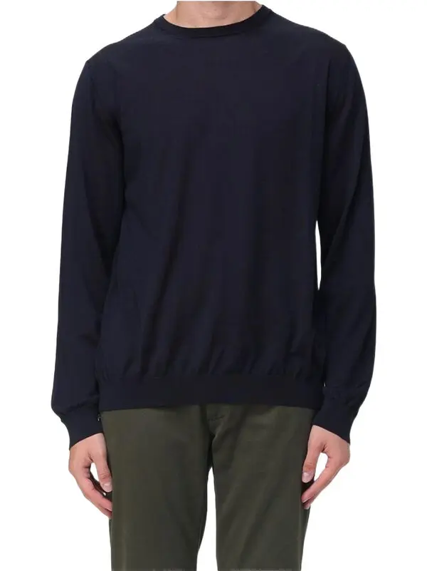 ROBERTO COLLINA Round Neck Long-sleeved Knitwear - Blue