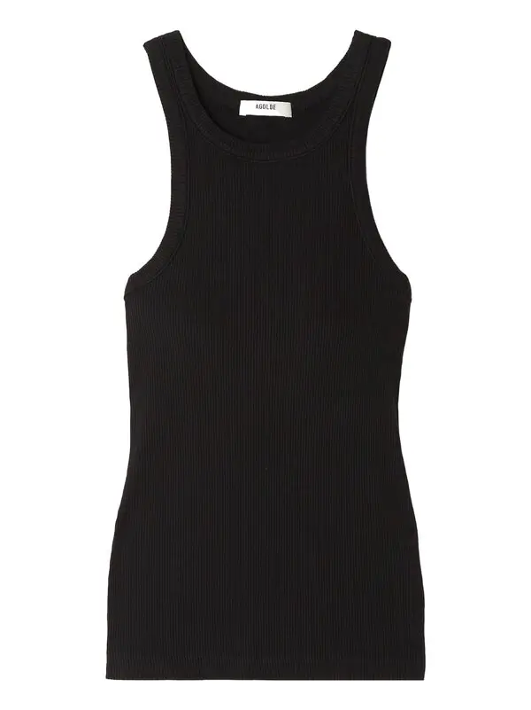 AGOLDE Ribbed Stretch Tank - Black