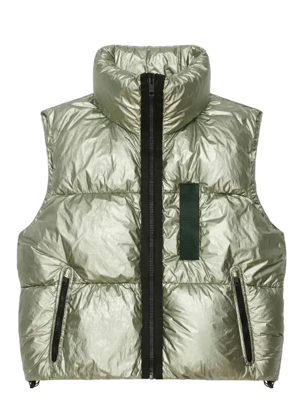 Givenchy High Neck Padded Vest - Forest Green