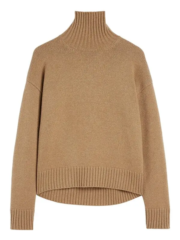 JIL SANDER Cashmere Blend High-neck Sweater - Cider