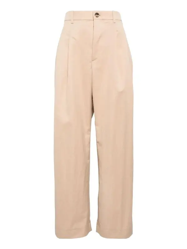 Wardrobe.NYC Wide-leg Pleated Track Pants - Nude