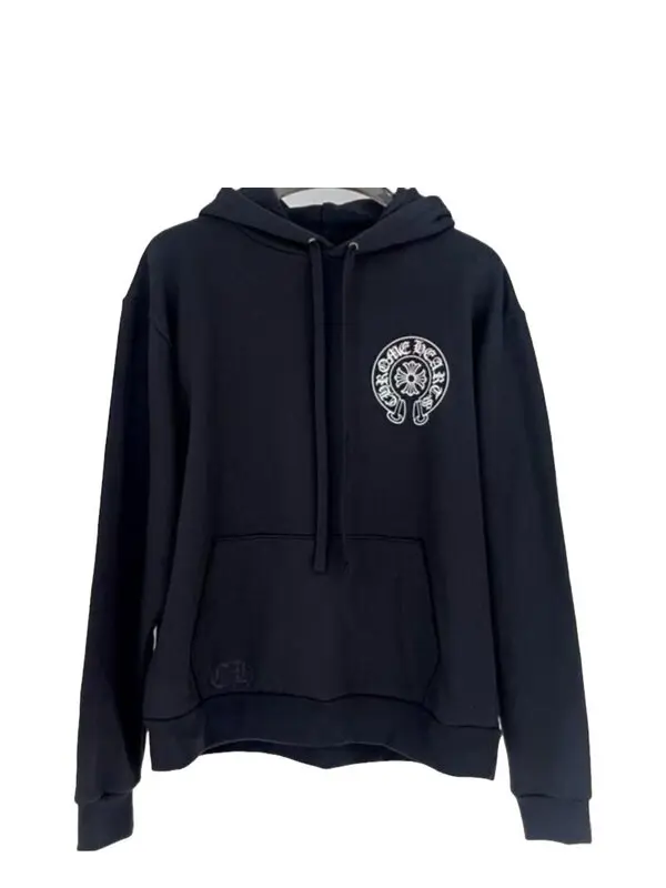 Chrome Hearts Drawstring Hooded Sweatshirt - Black
